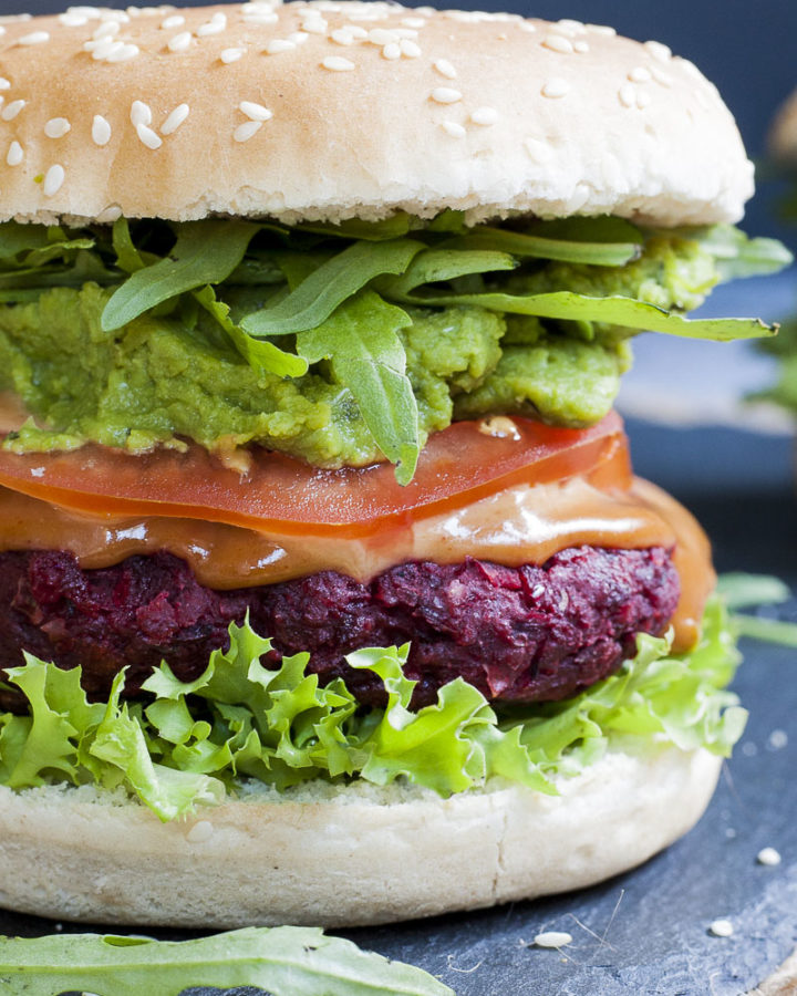 Meaty Vegan TVP Burger (Big Mac Style) - My Pure Plants
