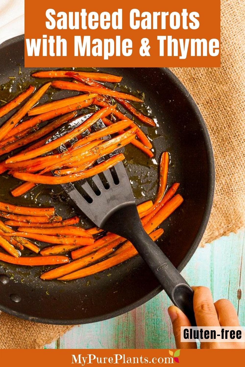 Sauteed Julienned Carrots in Maple Thyme Glaze - My Pure Plants