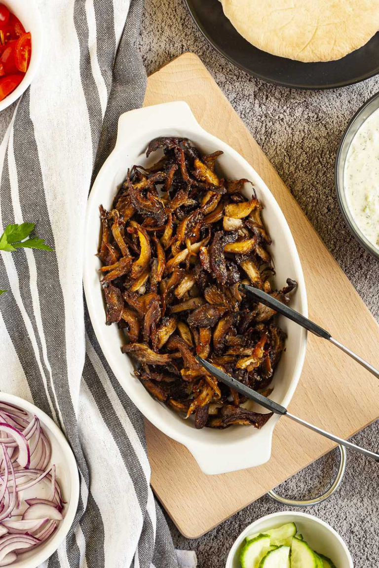 Vegan Gyros (Shredded Mushrooms) - My Pure Plants
