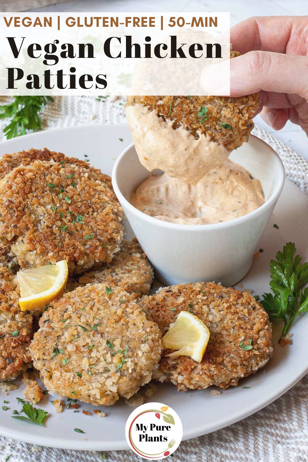 Crispy Vegan Chicken Patties - My Pure Plants
