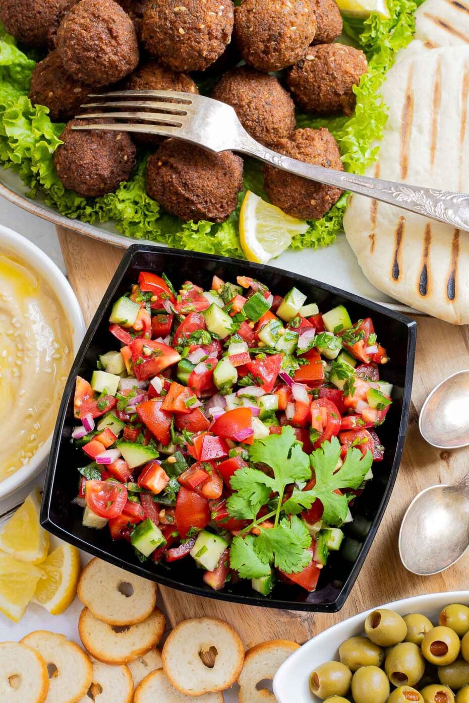 Falafel Platter with Hummus, Tahini, Tzatziki & More - My Pure Plants