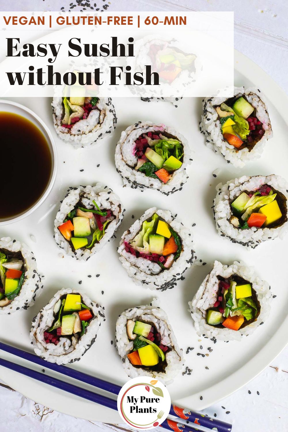 Easy Sushi without Fish (or Seafood) - My Pure Plants