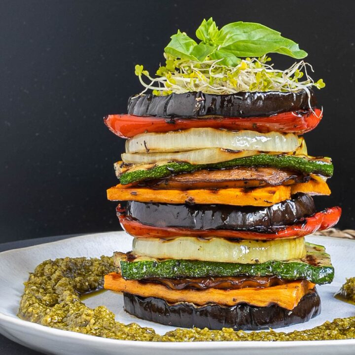 Grilled Vegetable Napoleon - My Pure Plants