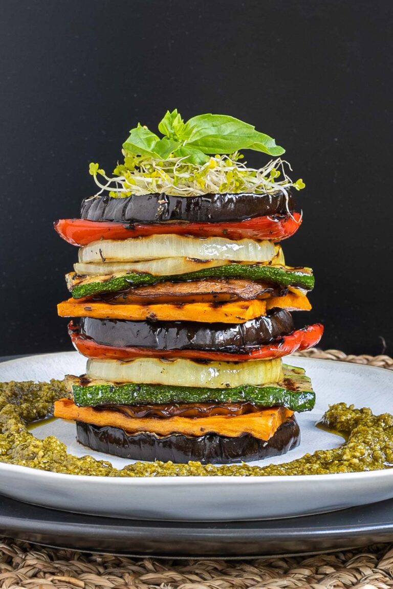 Grilled Vegetable Napoleon - My Pure Plants