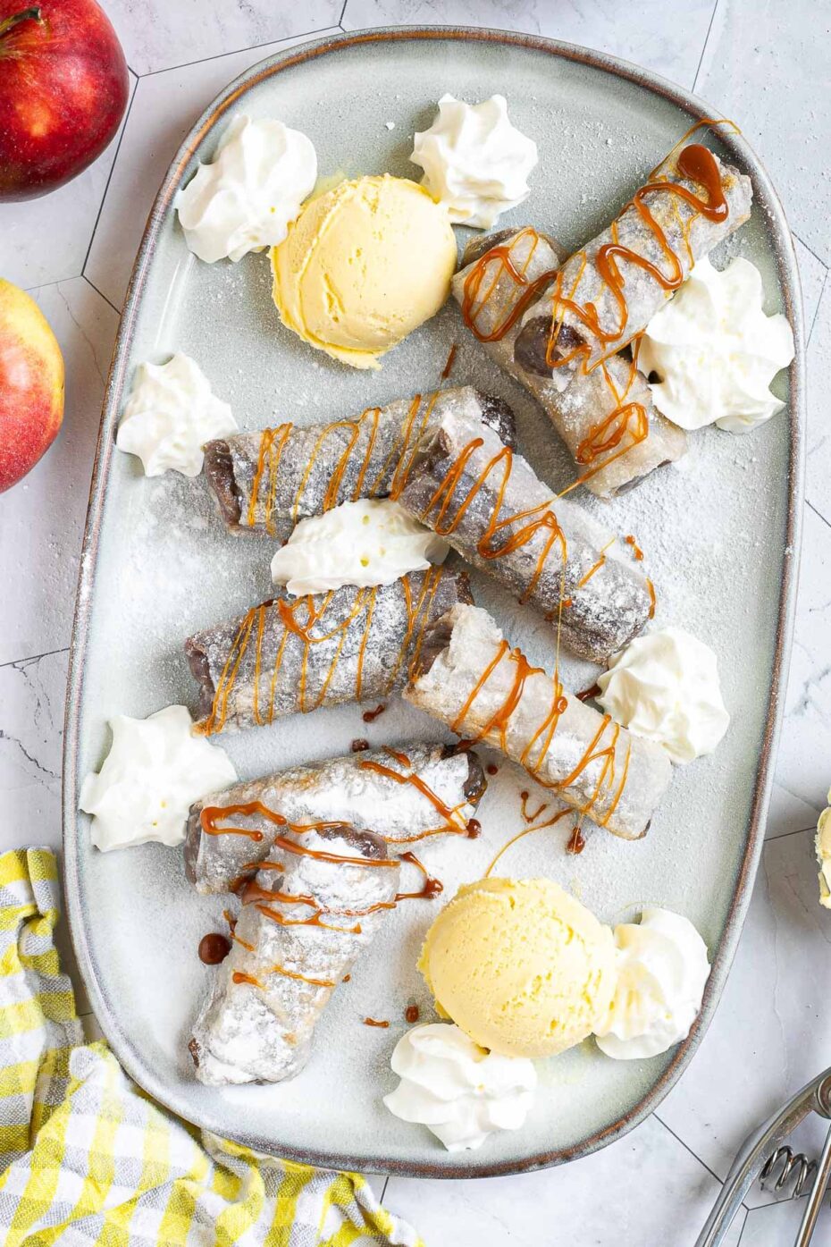 Apple Pie Spring Rolls - My Pure Plants