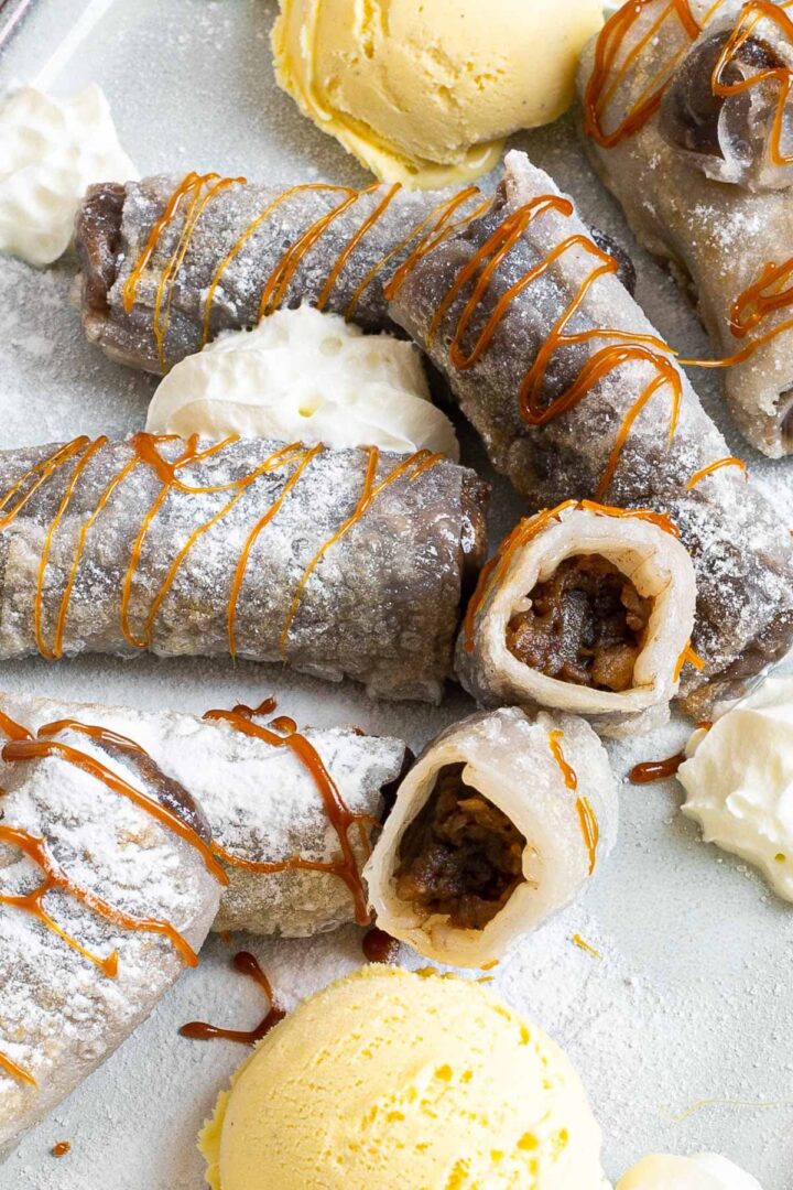 Apple Pie Spring Rolls - My Pure Plants