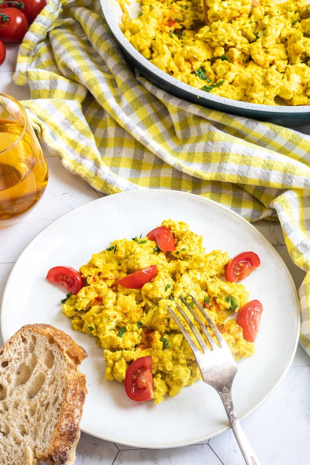Vegan Tofu Scramble Recipe (Egg-Like Texture)