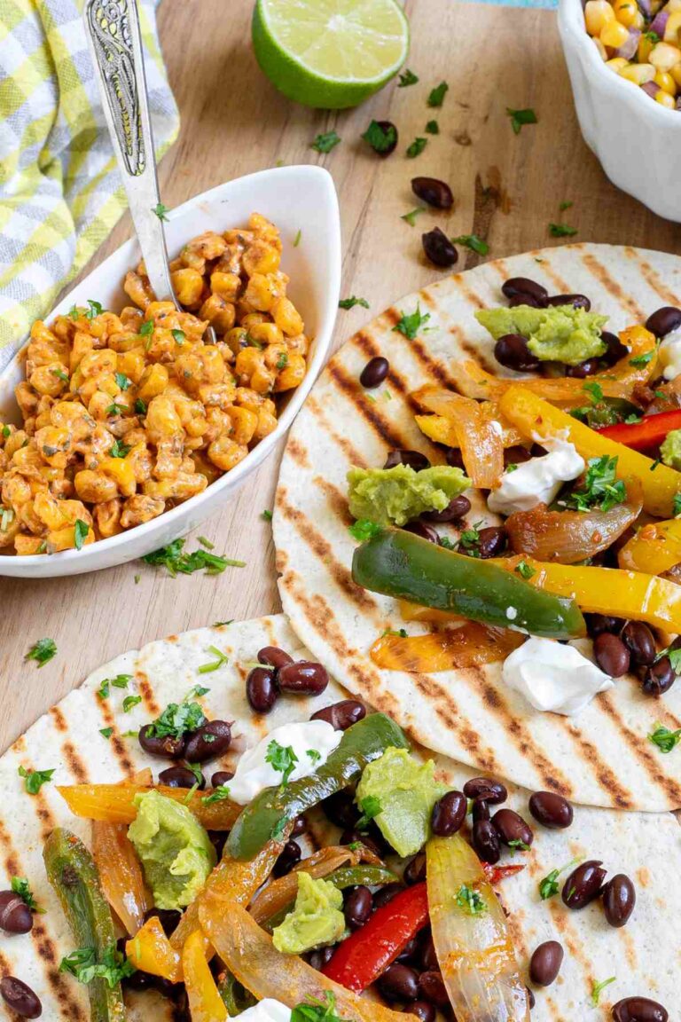 Black Bean Fajitas (Easy Vegetarian) - My Pure Plants